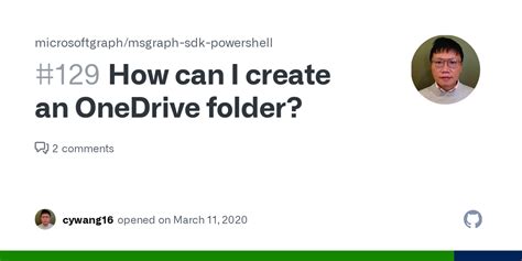 How Can I Create An Onedrive Folder · Issue 129 · Microsoftgraphmsgraph Sdk Powershell · Github