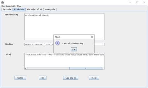 Chương trình code chữ ký điện tử RSA bằng java