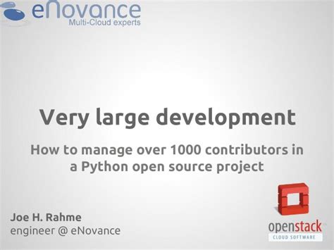 Pdf Very Large Development How To Manage Over 1000 Contributors In A