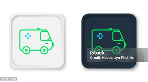 흰색 배경에 격리 라인 구급차와 응급 자동차 아이콘 구급차 차량 의료 대피 다채로운 개요 개념 벡터 1위에 대한 스톡 벡터 아트 및 기타 이미지 Istock