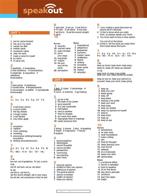 Speakout Vocabulary Extra Advanced Answer Keypdf Pdf Robbery Justice