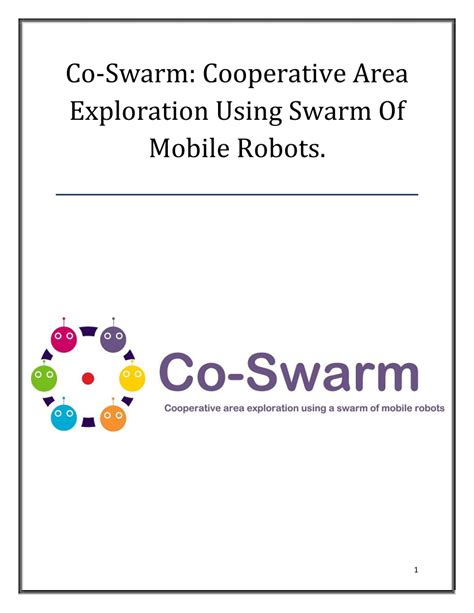 Pdf Co Swarm Cooperative Area Exploration Using Swarm Of Mobile Robots
