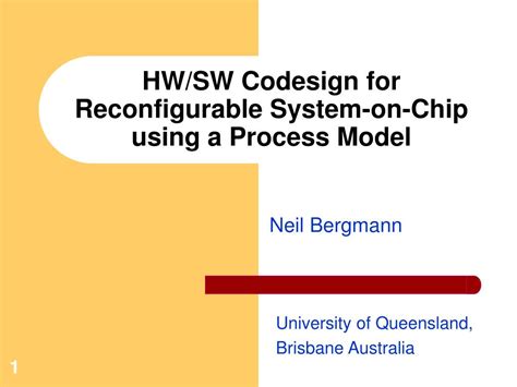 Ppt Hw Sw Codesign For Reconfigurable System On Chip Using A Process Model Powerpoint
