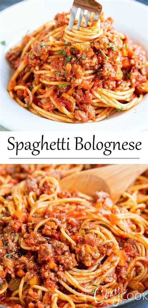 Spaghetti Bolognese The Cozy Cook