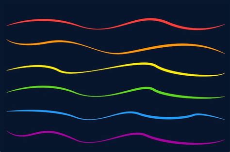 premium vector colorful lines of different colors