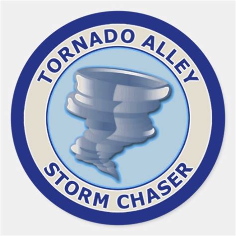 Tornado Alley Storm Chaser Classic Round Sticker Zazzle