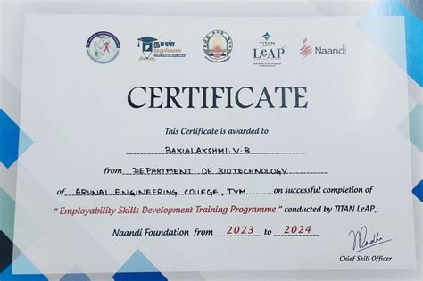 Learned Employability Skills From Naan Mudhalvan And Titan Leap Bakia Lakshmi Posted On The