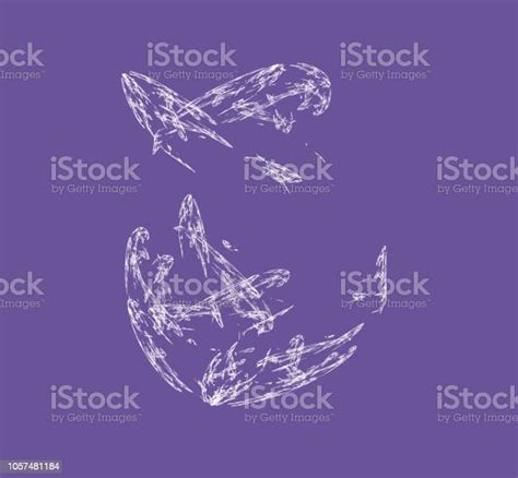 자외선 배경에 흰색 추상 프랙탈입니다 판타지 프랙탈 텍스처입니다 디지털 예술입니다 3d 렌더링입니다 컴퓨터 생성 이미지 3차원