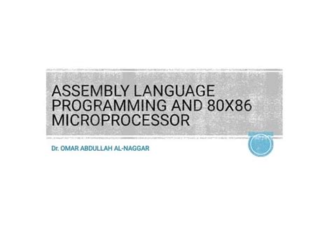 Assembly Language Basics Ppt Assembly Language Basics Ppt