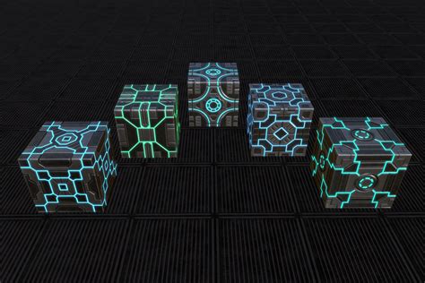 Scifi Cubes 3d Props Unity Asset Store