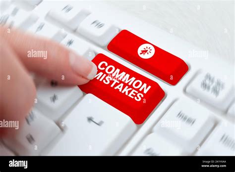 Text Caption Presenting Common Mistakes Word Written On Actions That