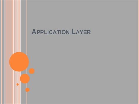 Application Layer Ppt