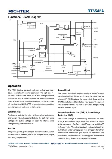 rt6542a high efficiency single synchronous buck pwm controller richtek