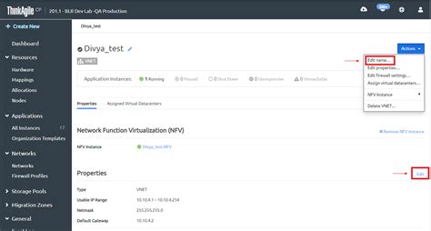 Edit VNET Properties ThinkAgile CP Lenovo Docs