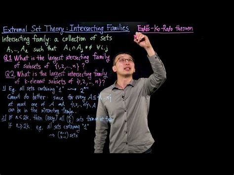 Free Video Extremal Set Theory Intersecting Families And The Erdős Ko Rado Theorem From Mit