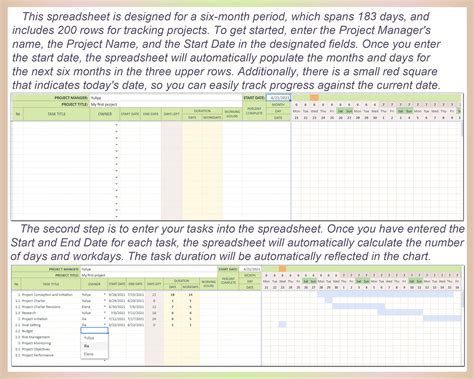 Gantt Chart Spreadsheet Gantt Chart Online Project Chart Project