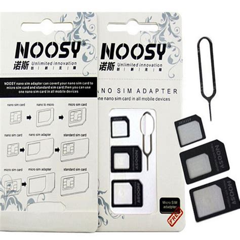 Noosy In Sim Card Adapter Kits With Nano Sim Adapter And Micro Sim Adapter With Ejector Pin