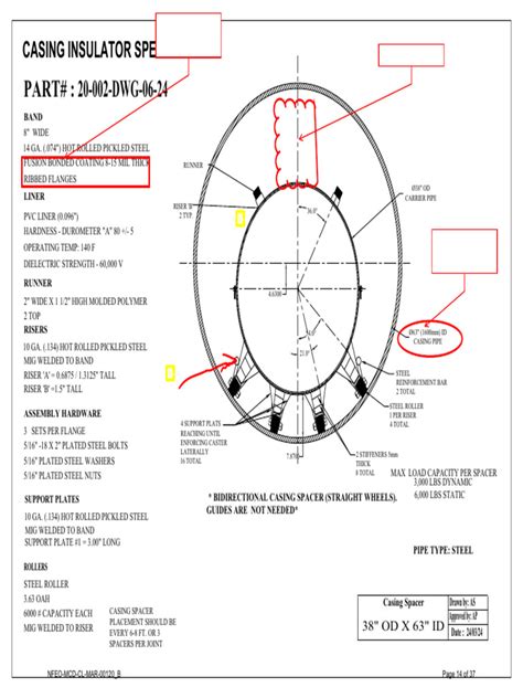 Casing Spacer Dwg Pdf Pipe Fluid Conveyance Rolling Metalworking