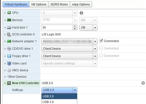 Configuring USB Devices Passthrough From VMWare ESXi To A Virtual Machine Windows OS Hub