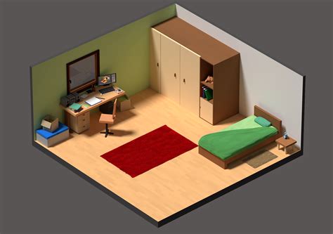 Isometric Bedroom R Isometric