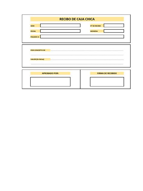Formato De Caja Chica Pdf