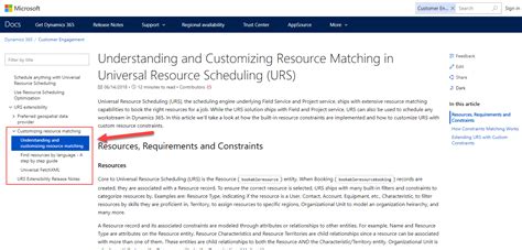 Universal Resource Scheduling Extensibility Documentation Released Microsoft Dynamics 365