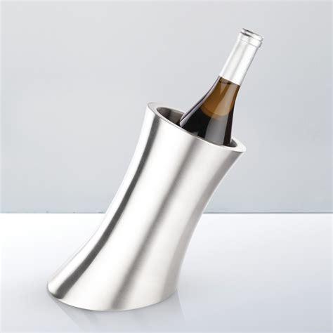 Convex Stainless Steel Wine Bottle Chiller By Viski Barware