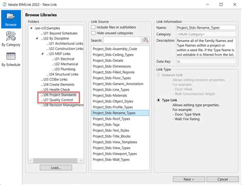 Renaming Revit Families With Ideate Bimlink