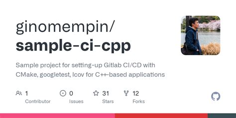 Github Ginomempinsample Ci Cpp Sample Project For Setting Up Gitlab Cicd With Cmake