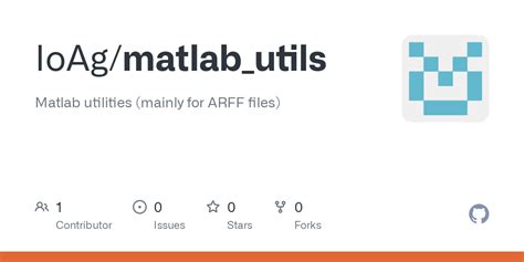 Github Ioagmatlabutils Matlab Utilities Mainly For Arff Files