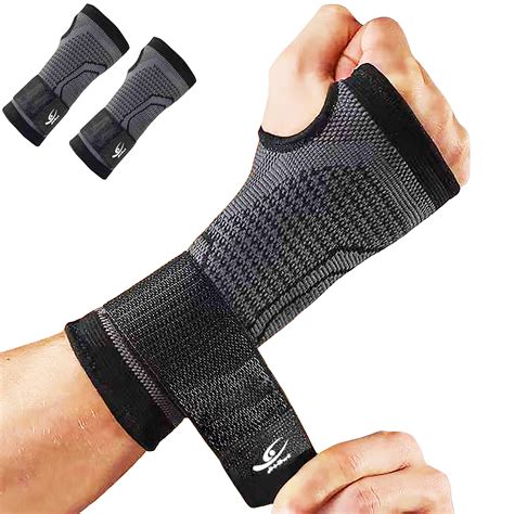 Hirui 2 Pack Wrist Brace Compression Sleeves For Fitness