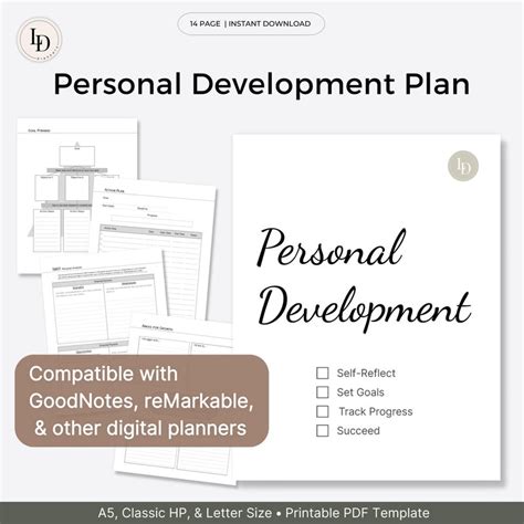 Personal Development Worksheet Etsy