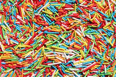 Rainbow Sugar Sprinkle Dots Decoration For Cake And Bakery Texture