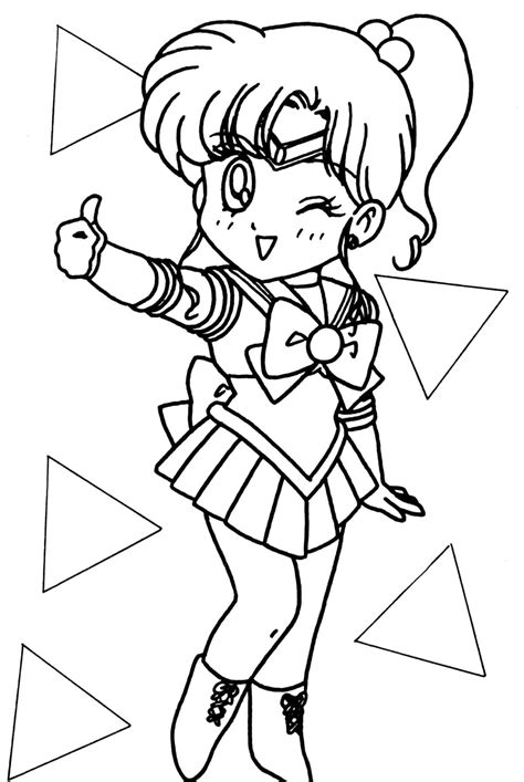 Omalovánka Chibi Sailor Jupiter K Vytisknutí Zdarma