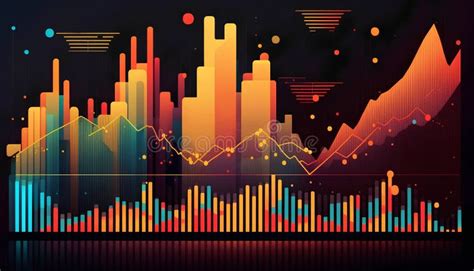 Abstract Background With Graphs And Charts Vector Illustration Eps10 Stock Illustration