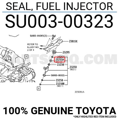 Seal Fuel Injector Su00300323 Toyota Parts Partsouq