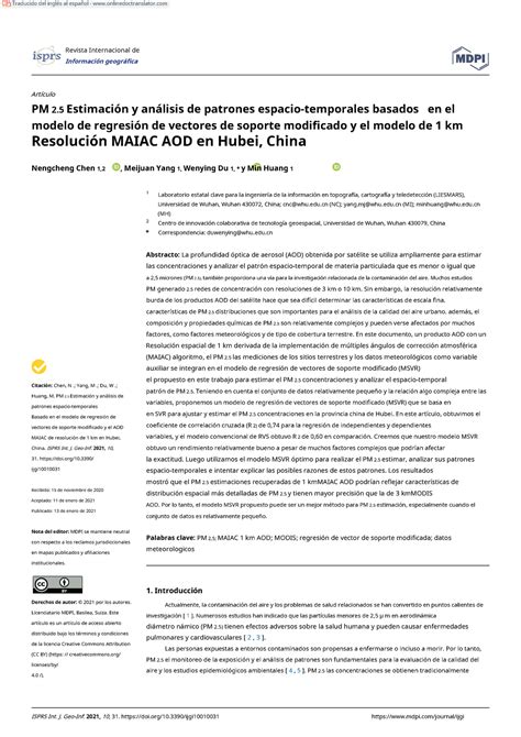 pm2 5 estimation and spatial temporal pattern analysis based traducido