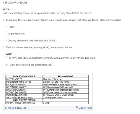 AT Check Light After Code P0507 ISC