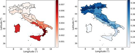 left panel average percentage of area burned by wildfires per year in