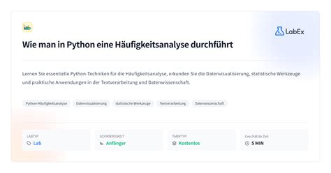 Wie Man In Python Eine Häufigkeitsanalyse Durchführt Labex