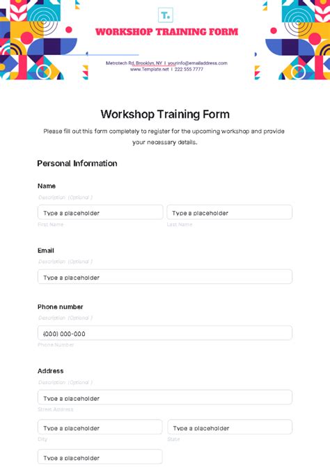 Free Training Form Templates To Edit Online