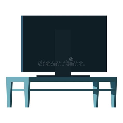 Modern Smart Tv Standing On Wood Table Furniture Stock Image Image Of Remote Home 332634797