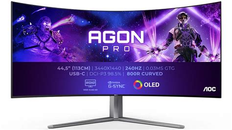 AOC Agon PRO AG UCZD WQHD Curved OLED Gaming Monitor Now Available Great For Sim Racing