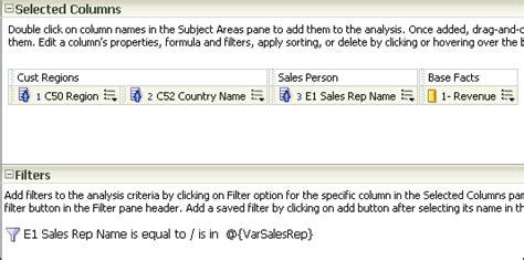 Diksha Sea Obiee 11g Using A Presentation Variable