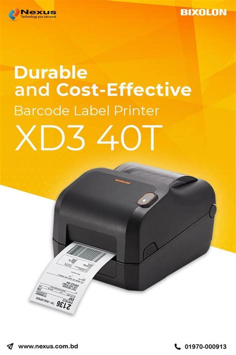 Bixolon Xd3 40t Barcode Label Printer Thermal Transfer And Direct Thermal