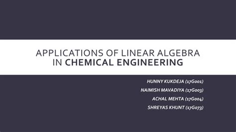 Algebra In Engineering Ppt Chemistry Science