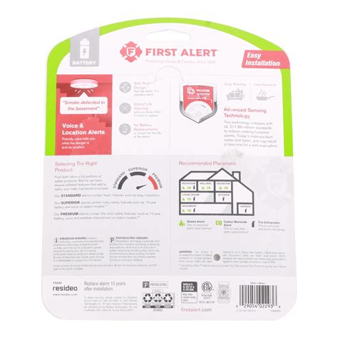 First Alert Smco210v 10 Year Battery 2 In 1 Smoke And Co Alarm With Voic Res Llc Store