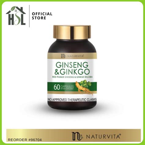 Naturvita Red Panax Ginseng And Ginkgo Biloba 60 Capsules Lazada Ph