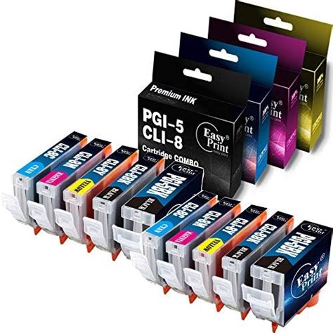 Easyprint 10 Pack Compatible Pgi 5 Cli 8 Pgi5 Cli8 Ink