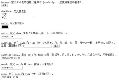 html5表单中type类型 定义用于输入搜索字符串的文本字段的表单类型是 csdn博客